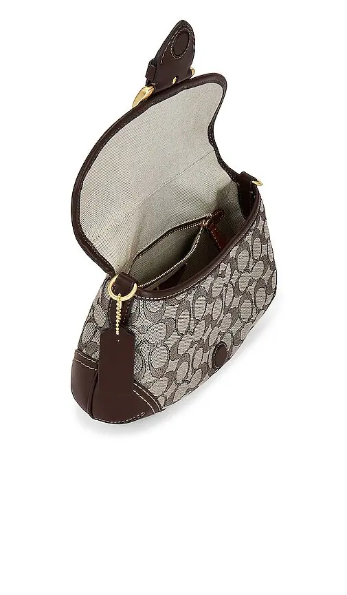 バッグ COACH SOHO Signature Jacquard Bag Beige Coach Signature Jacquard Soho Bag In Brown - Oak Maple | Editorialist